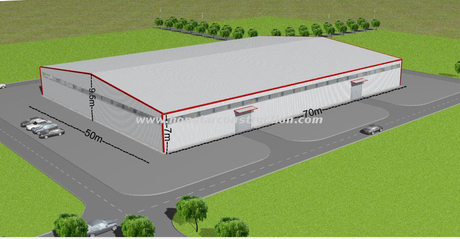 50x70 Metal Structure Building Used To Industrial Shed